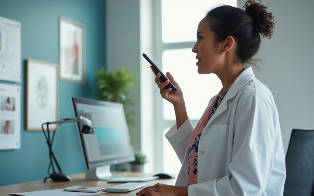 doctor talking into phone - Pat Iyer